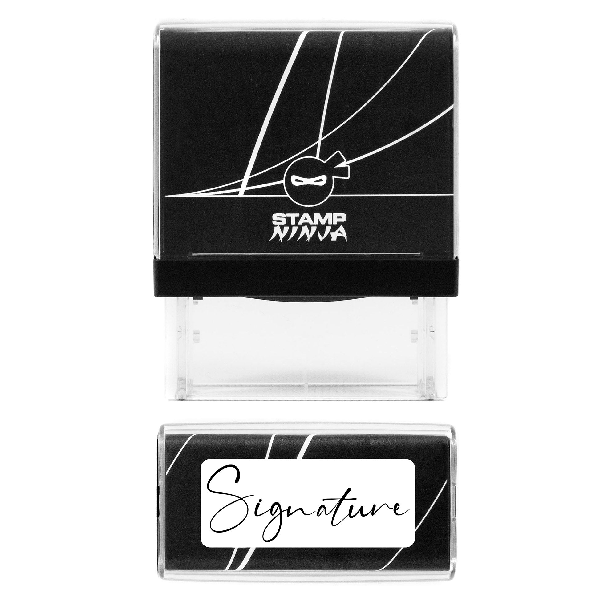 Custom Self-Inking Signature Stamp - Upload Your Signature - 37mm x 12 ...