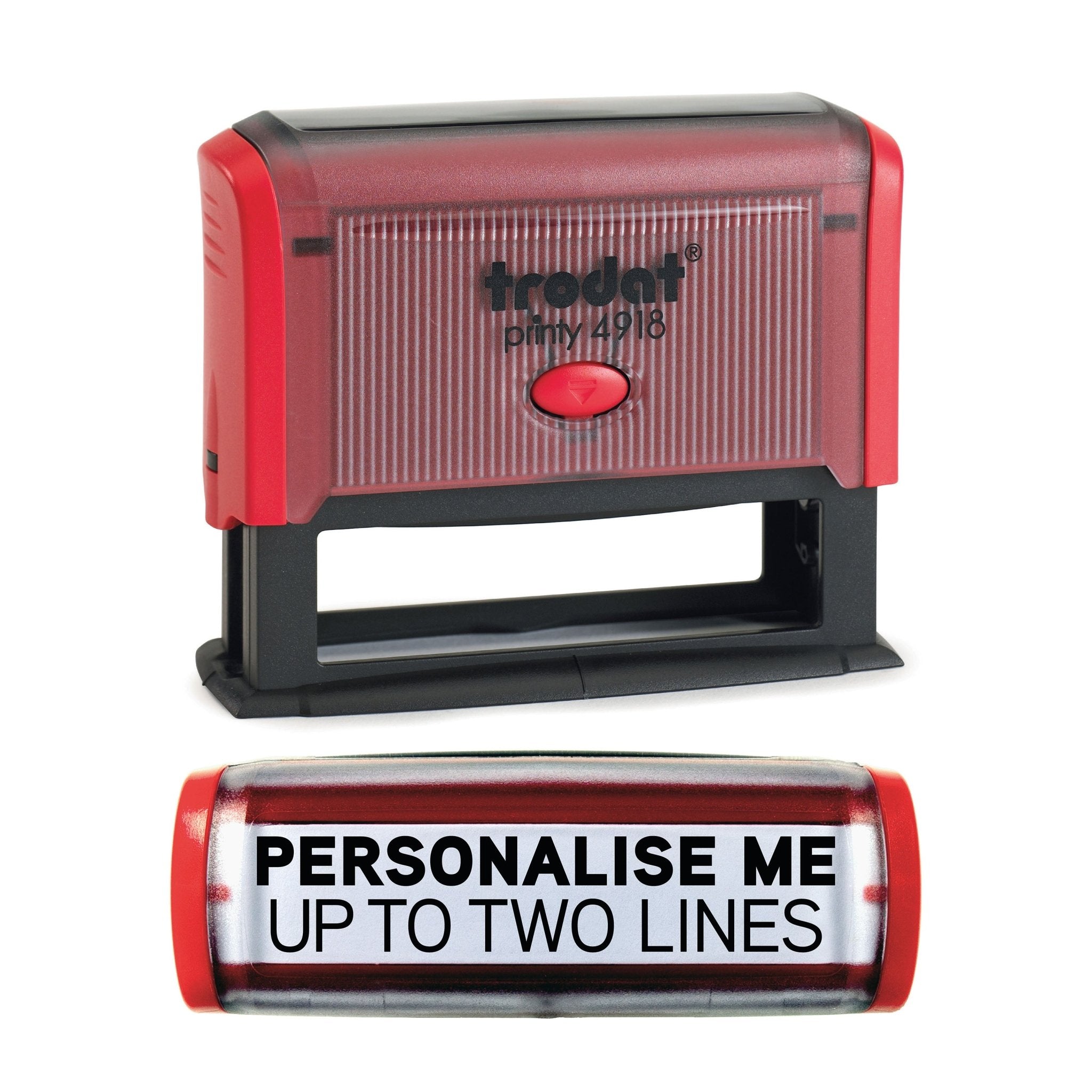 75 x 18mm - Premium Personalised Custom Made Self-Inking Rubber Stamp ...