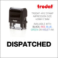 Dispatched - Rubber Stamp - Trodat 4912 - 42mm x 5mm Impression - Stamp ...