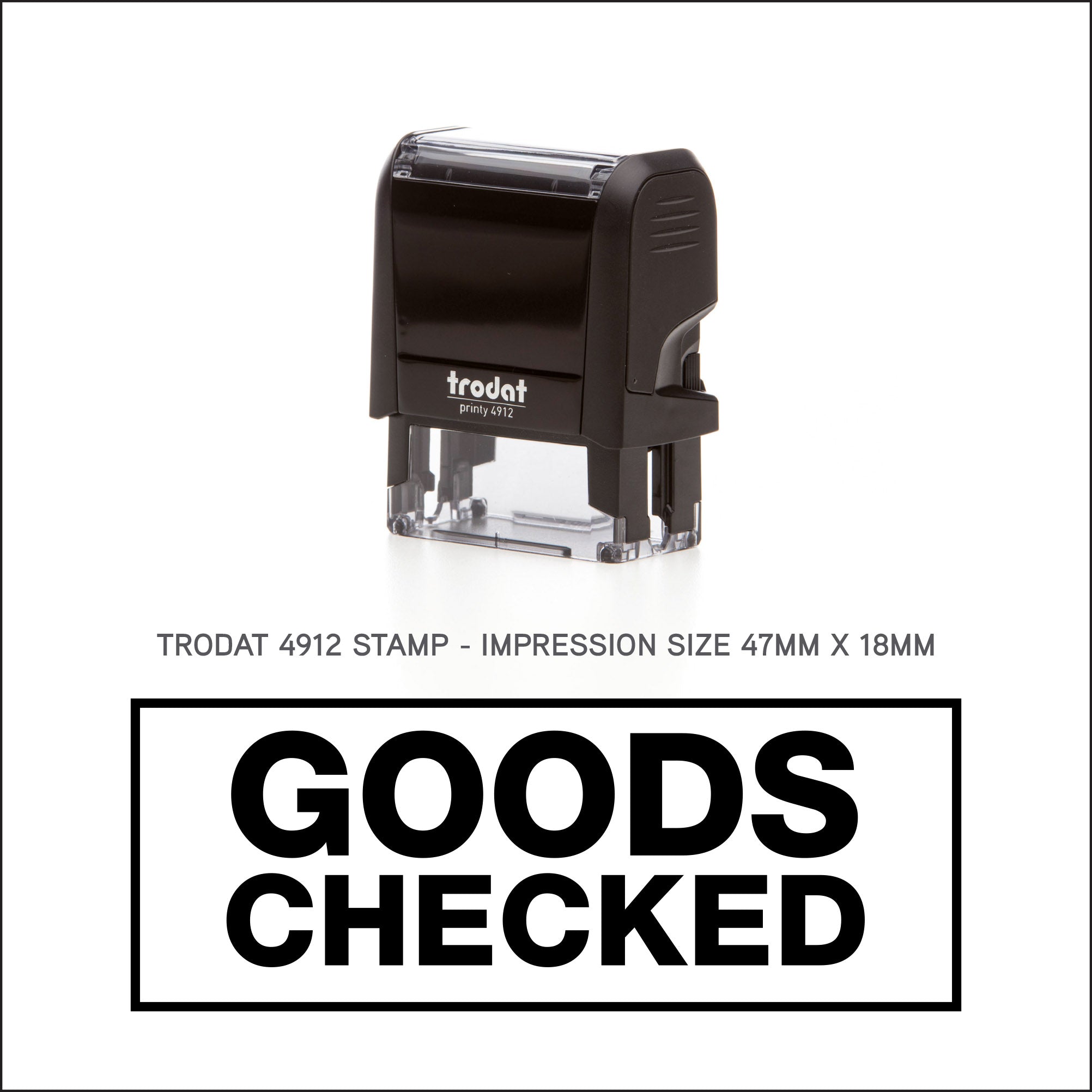 Goods Checked - Rubber Stamp - Trodat 4912 - 47mm x 18mm Impression ...