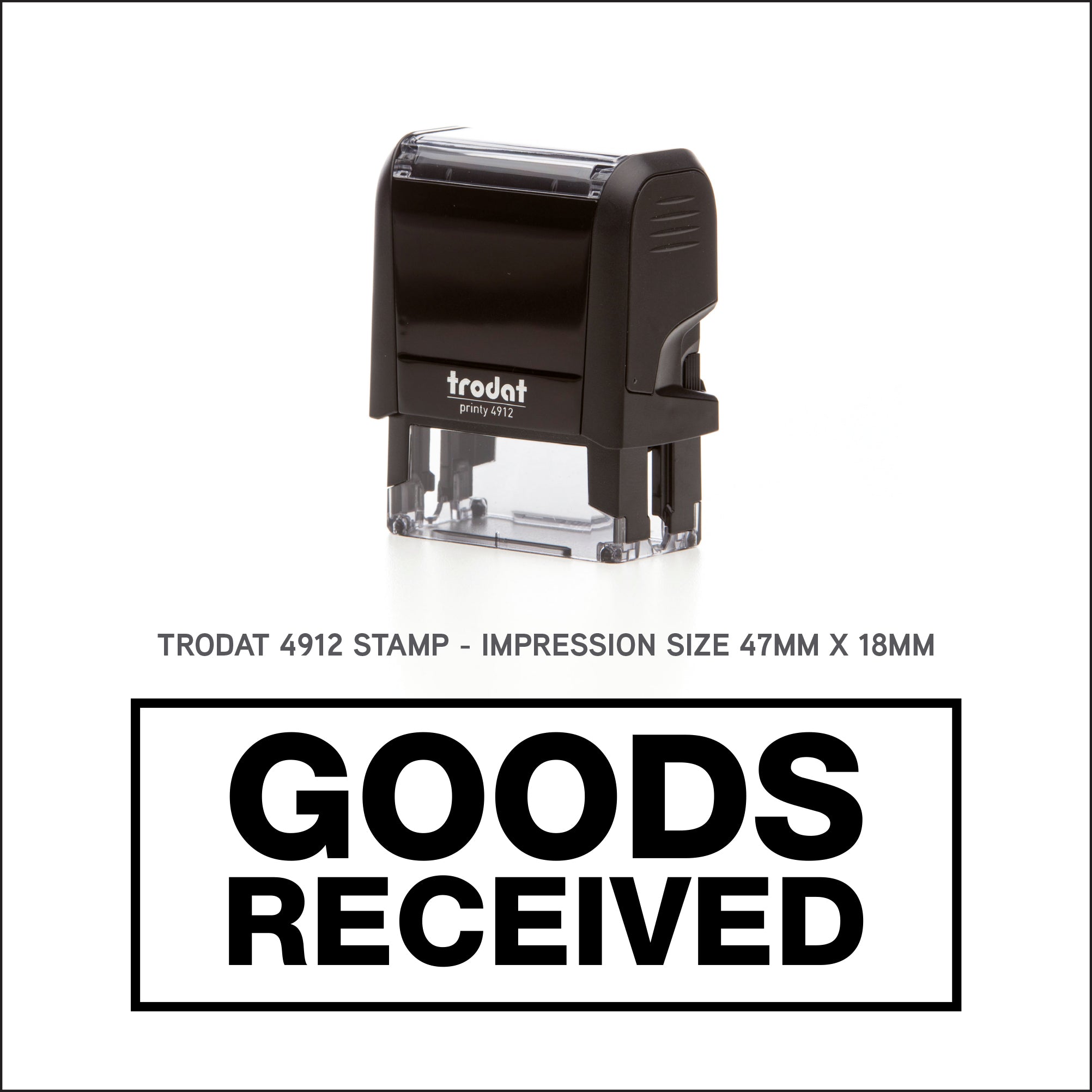 Goods Received - Rubber Stamp - Trodat 4912 - 47mm x 18mm Impression ...